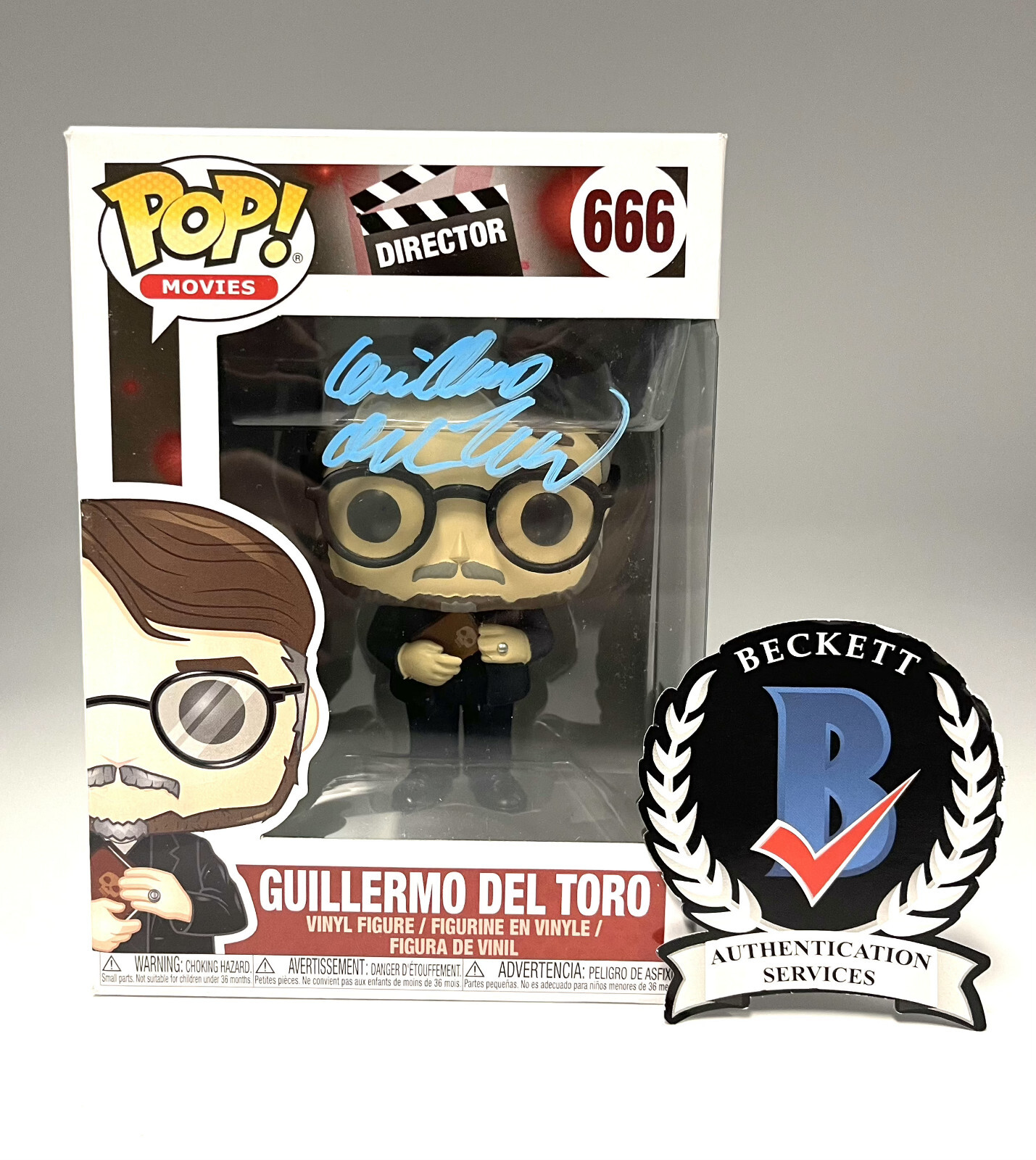 GUILLERMO DEL TORO SIGNED AUTOGRAPH FUNKO POP 666 THE SHAPE OF WATER ...