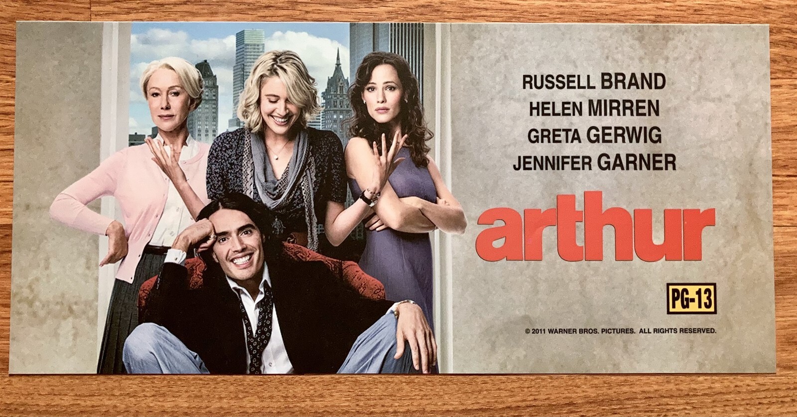 🌟 Arthur (2011) - Russel Brand - DOUBLE-SIDED Movie Theater Mylar Poster - 6x13 | eBay