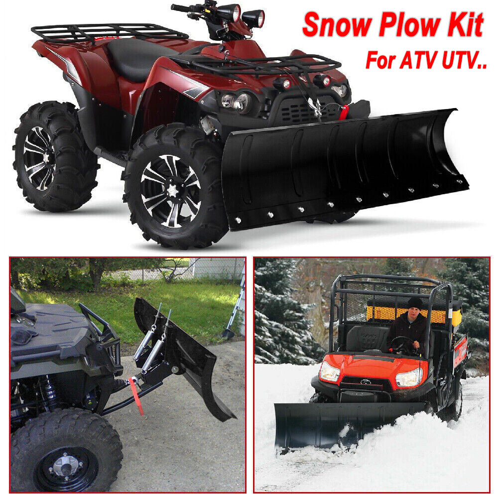 Kit For ATV UTV Snow Plow Kit 45'' Steel Blade Complete Universal Mount ...