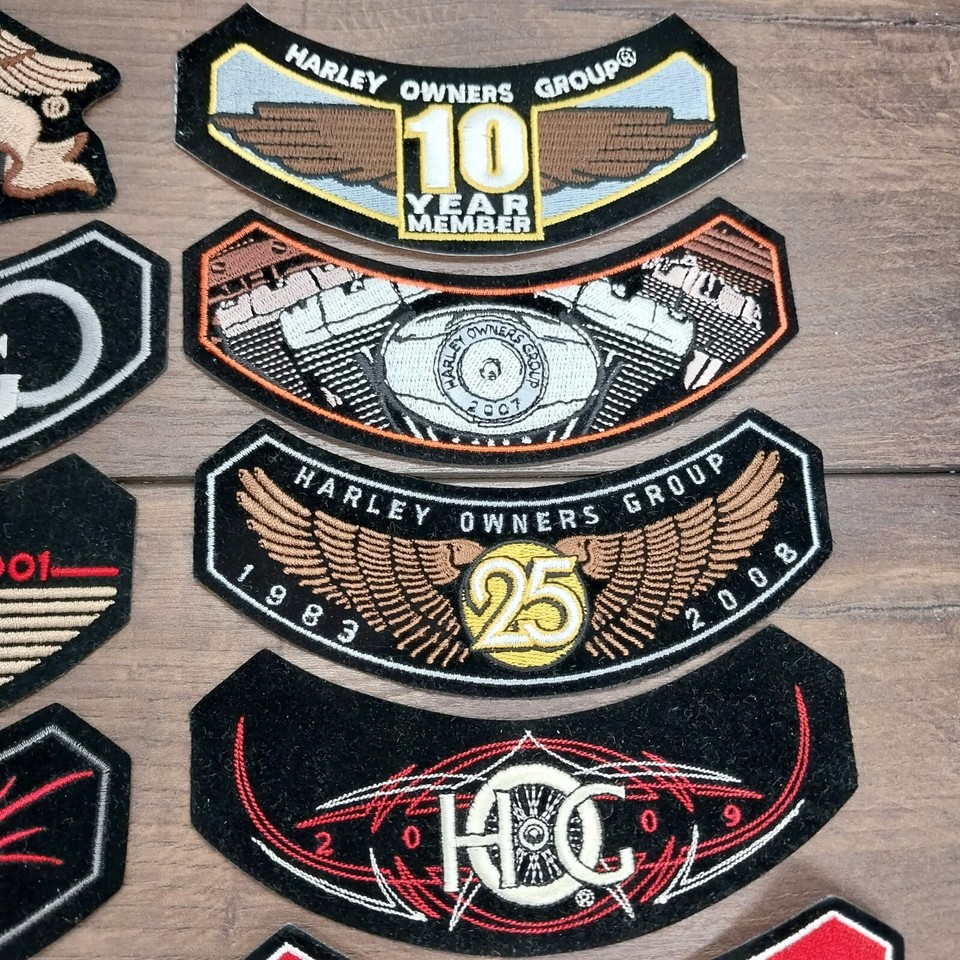 Original HOG Harley Davidson Motorcycle Owners Group 15 Patches 2000 ...