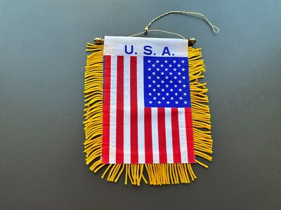 Vintage U. S. A. Mini-Banner Flag for Car/Window Display | eBay