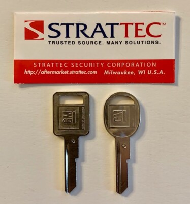 2 NEW OEM GM COINED LOGO KEY BLANKS "C" IGNITION 320652/"D" DOOR TRUNK ...