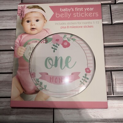 Baby’s First Year Belly Stickers Girls New Opened Box (20) Stickers | eBay