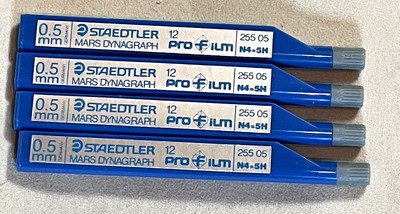 QTY 48 STAEDTLER MARS DYNAGRAPH PRO-FILM MINES FINE LEAD, 0.5mm N4=5H ...