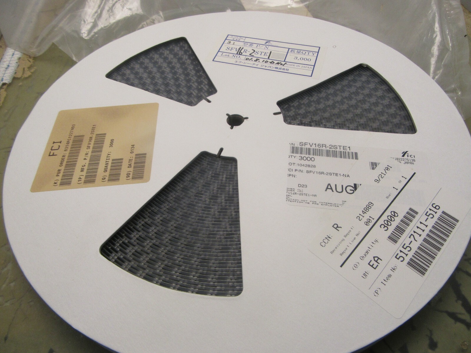 spool amphenol fci sfv16r-2ste1 fcc fpc connector contacts 16pos [4*W ...