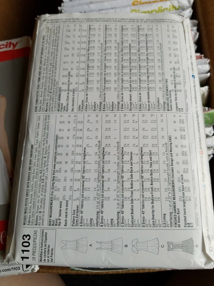 1103 Simplicity Fit-Flare Drop-Waist Dress Sewing Pattern Misses 6-14 ...