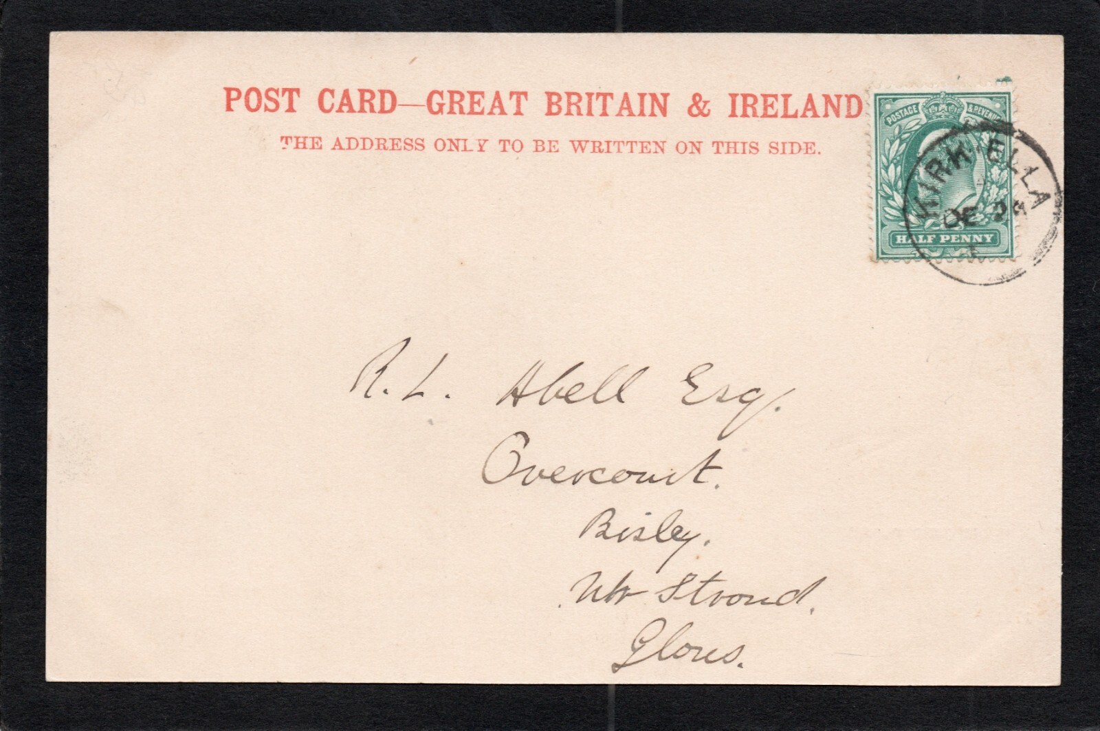 Postcard Hull Yorkshire the Market Place early Kirk Ella postmark ...