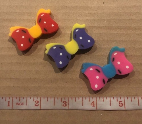 VINTAGE 1980's Colourful Bow Erasers x 3 EXCELLENT CONDITION | eBay