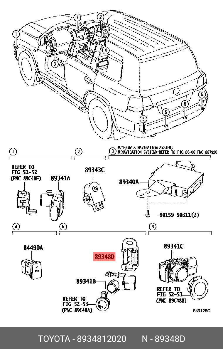 Genuine OE clip, ultrasonic sensor, 8934812020 for TOYOTA 89348-12020 ...