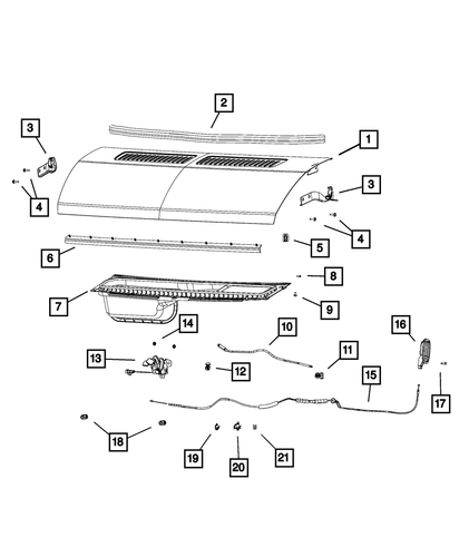 Genuine Mopar Hood Weatherstrip 68109574AC | eBay UK