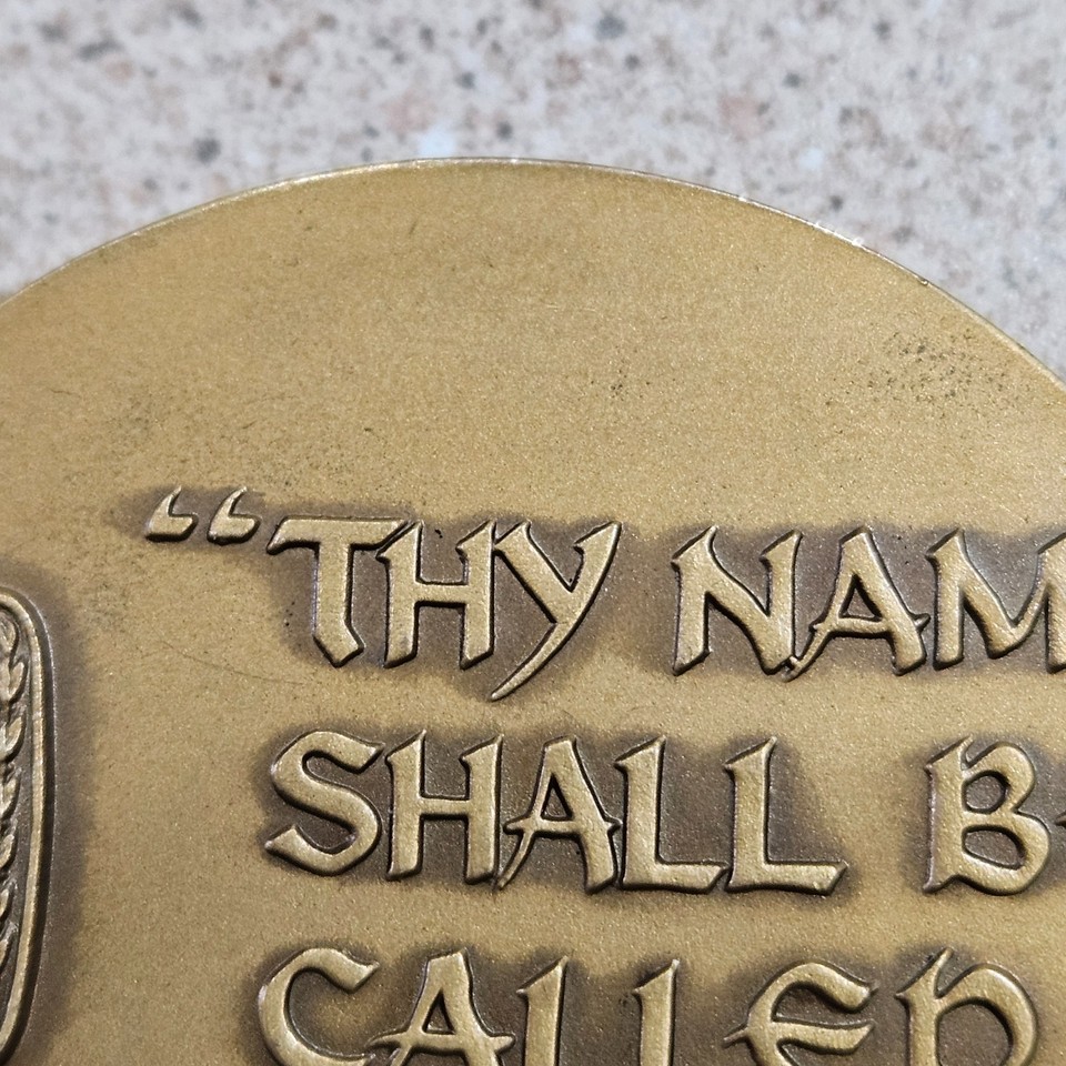 Israel #0857 Jacob Wrestling With The Angel Bronze 2 Inch Medallion By ...