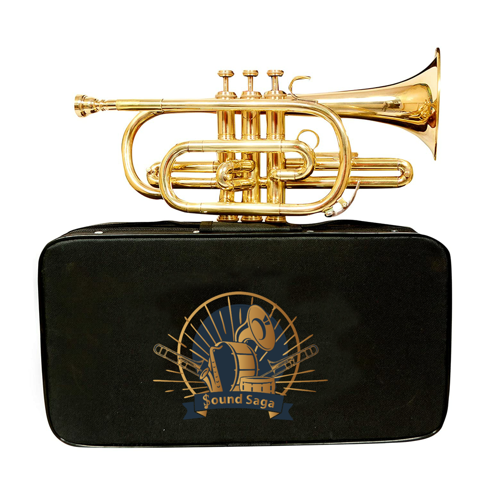 SOUND SAGA Cornet 3 Valve Bb Pitch With Including Mouthpiece & Carry ...