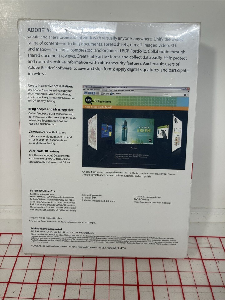 Adobe Acrobat 9 Pro Extended Professional Windows NIB Sealed | eBay