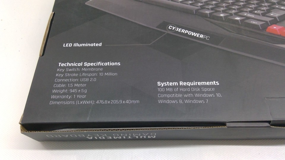 NEW CyberPowerPC multi-media gaming keyboard wired USB | eBay