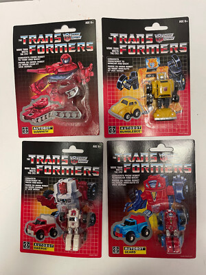 Hasbro Set of 4 Transformers G1 Mini Autobots Reissues with Bumblebee ...