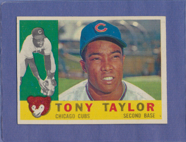Partial BLACKLESS Error 1960 Topps Tony Taylor #294 Chicago Cubs NM ...