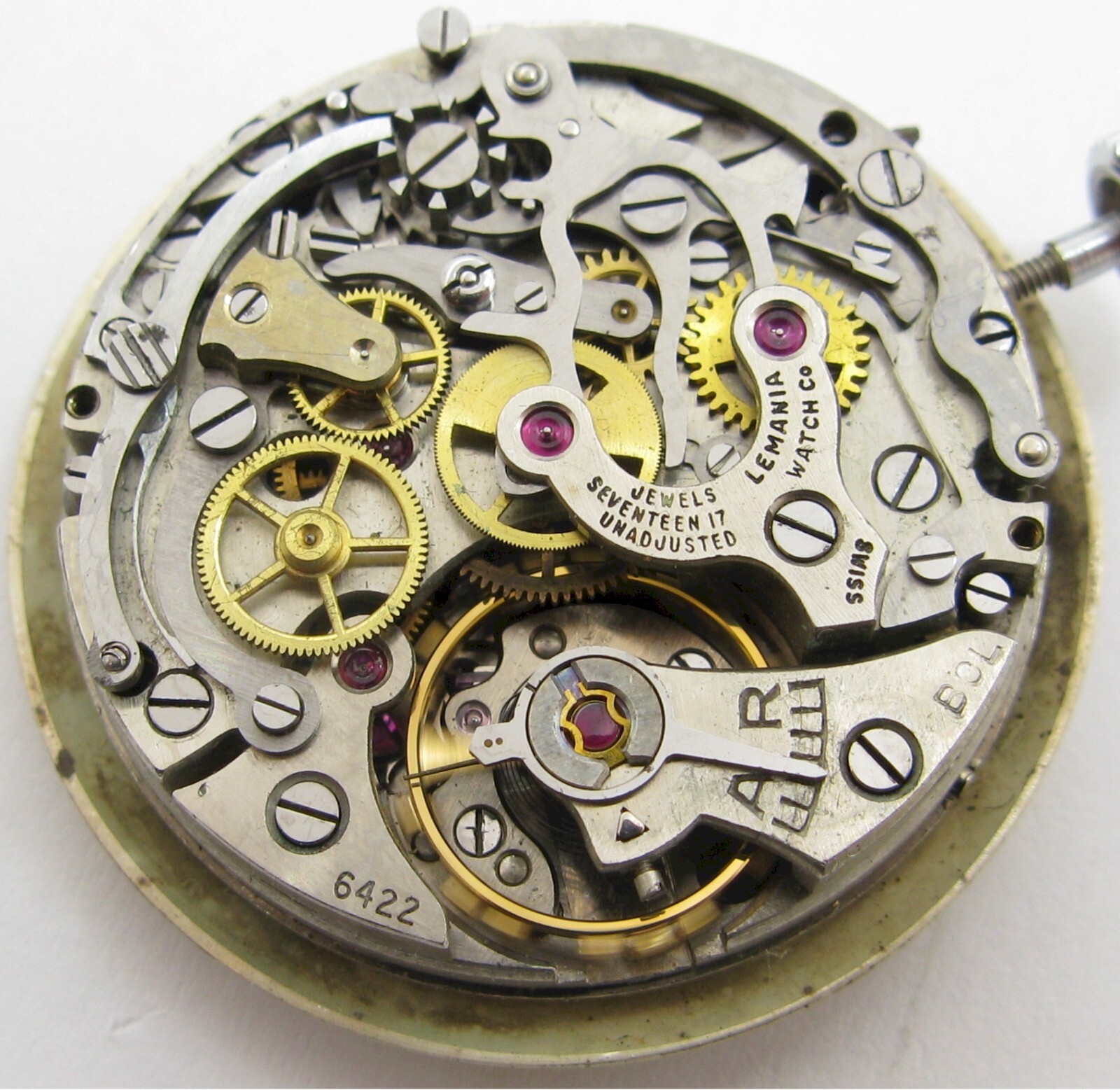 Lemania 27CHRO 321 chronograph part: movement with its dial | eBay