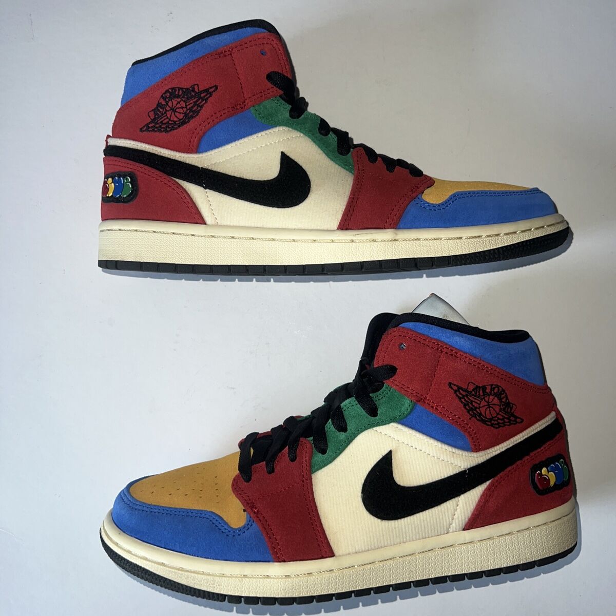 Nike Air Jordan 1 Mid Blue The Great Fearless Red Blue Nike Air Jordan 1 Mid Blue The Great Fearless Red Blue
