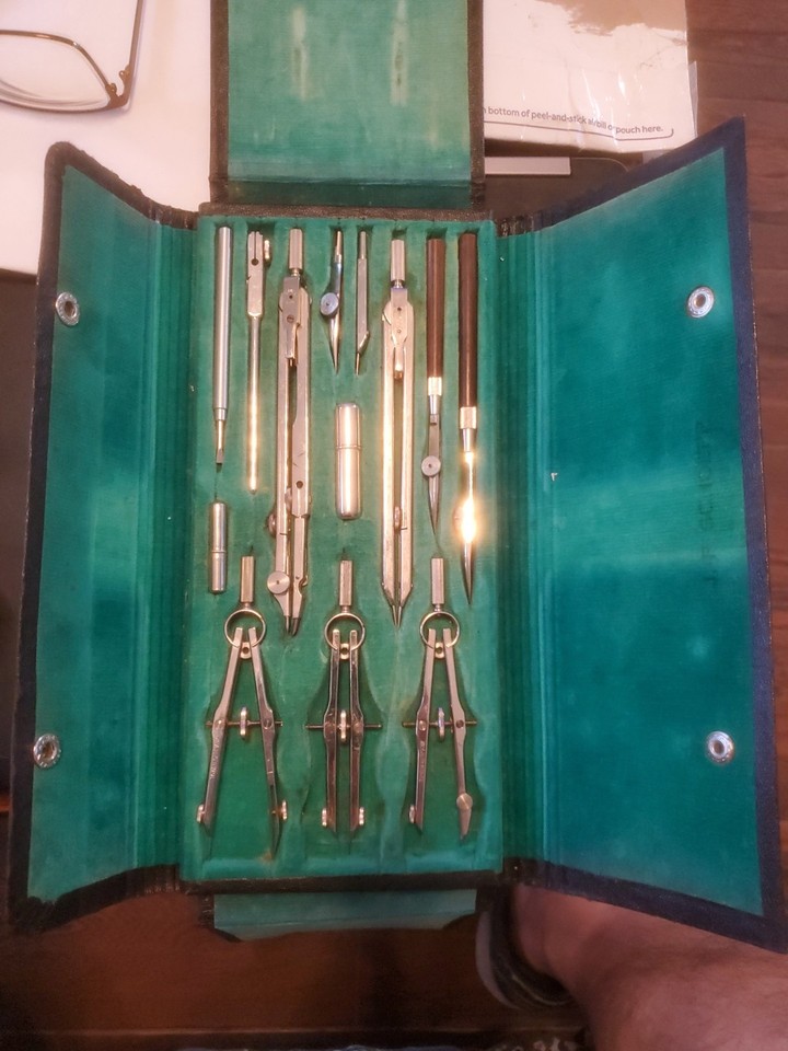 Vintage German 13 Pc Cmplete Drafting Drawing Set In Case | eBay