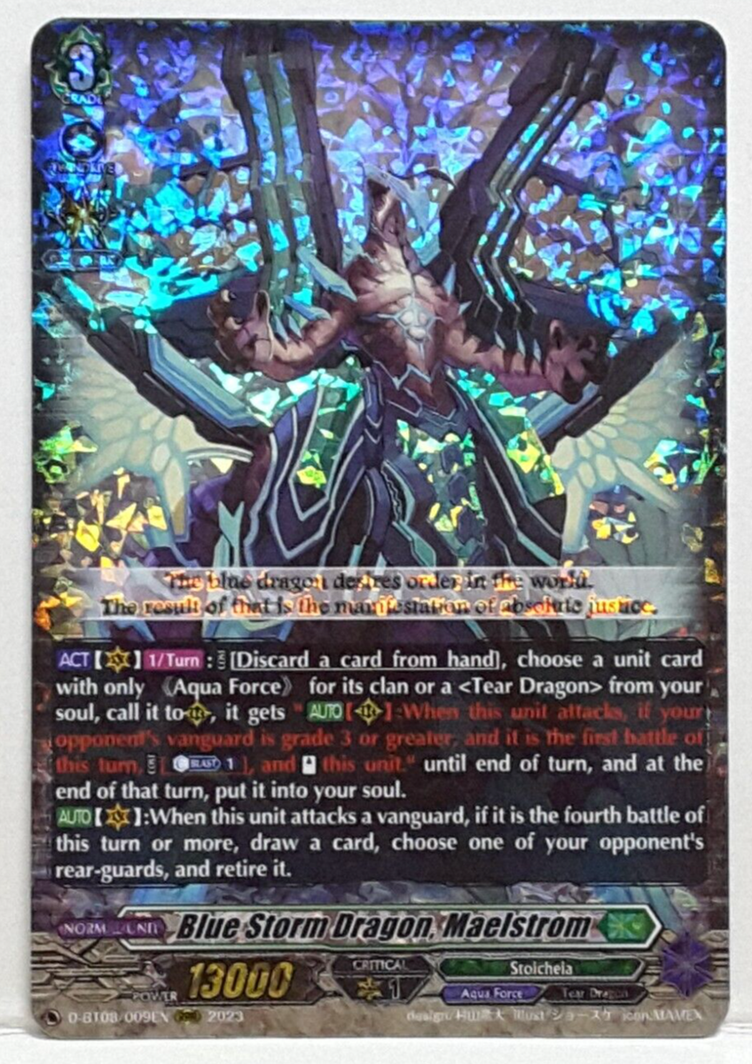 Cardfight Vanguard Blue Storm Dragon Maelstrom Blue Storm Dragon,