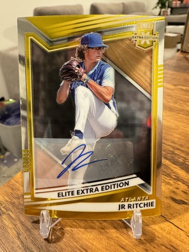 2022 Panini Elite Extra JR Ritchie #35 Prospect Gold Auto #/49 Braves 🔥 ...