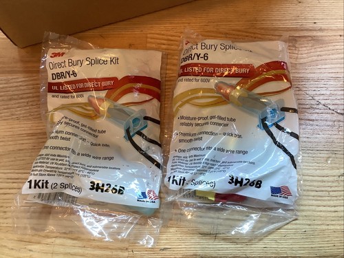 3M DBR/Y-6 KIT Red/Yellow Direct Bury Splice Kit, 18-10 AWG 2 For 15 | eBay