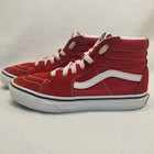 Vans Off The Wall Red Suede Skate Shoes 721356 High Top Kids Size 3 ...