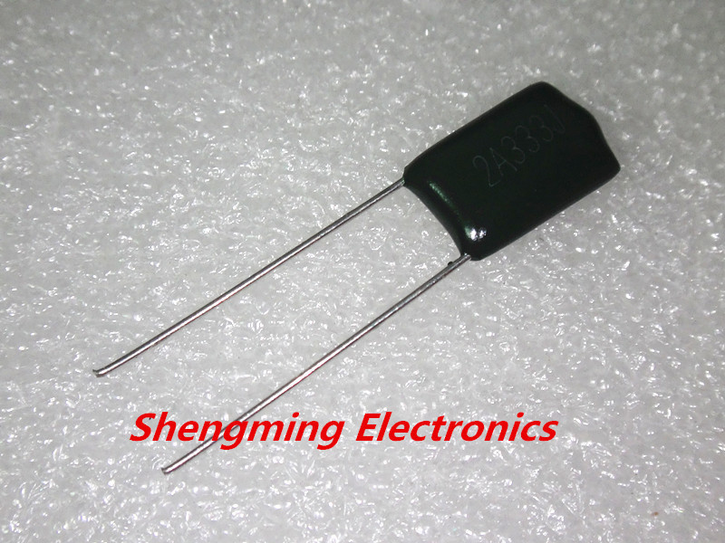 100pcs 2A333J 100V 0.033UF 33NF Polyester Film Capacitor 2A333 | eBay