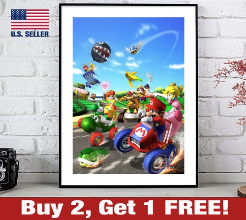 Mario Kart Double Dash Poster 18" x 24" Print Retro Gamecube Art | eBay