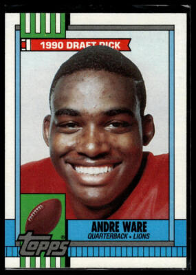 1990 Topps #349b Andre Ware Detroit Lions Rookie | eBay