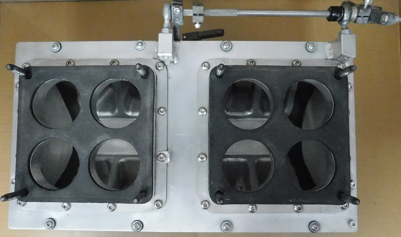 CFE Fabricated Tunnel Ram, SB Chevy W/!0* CFE Raised Runner GM Heads, 8 ...