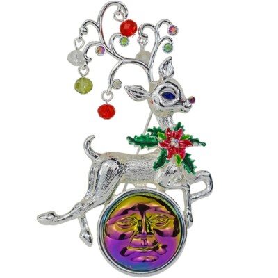 KIRKS FOLLY RUDY the REINDEER PIN sterling silvertone | eBay