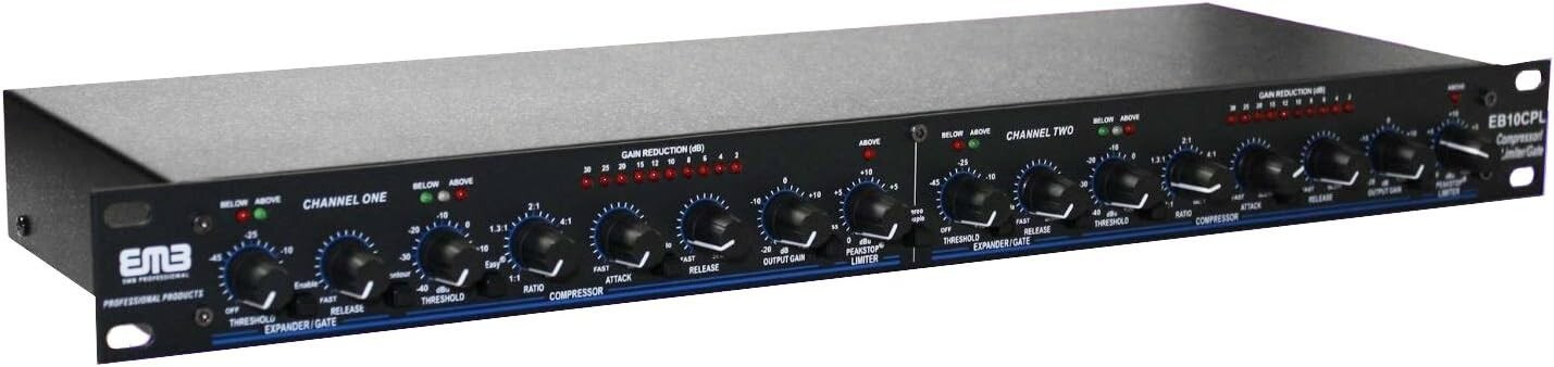 EMB Professional EB10CPL Compressor/Gate, XLR & TRS Inputs, PeakStop+ ...