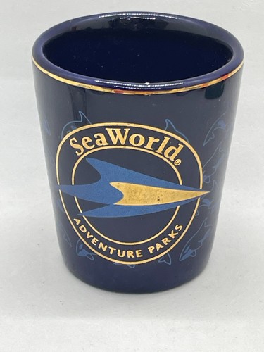 Sea World Adventure Parks Orca Blue Shot Glass | eBay