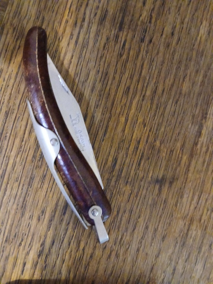 VINTAGE OKAPI GERMANY SADDLE SPRING FOLDING POCKET / HUNTING KNIFE -NOS ...