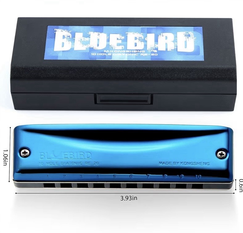 BlueBird Harmonica, 10 Holes Blues Harmonica key of C | eBay