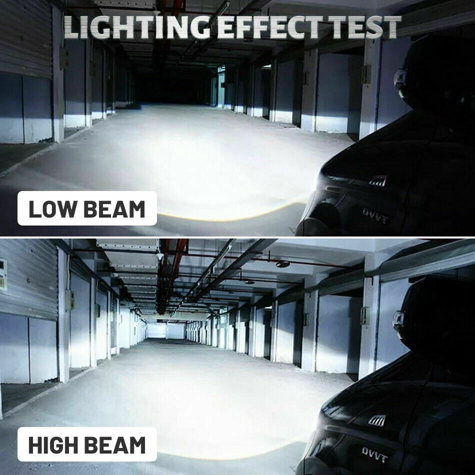 4 Sided 9004 LED Headlight Bulbs Hi/Lo Beam 10000W 3600000LM 6000K ...