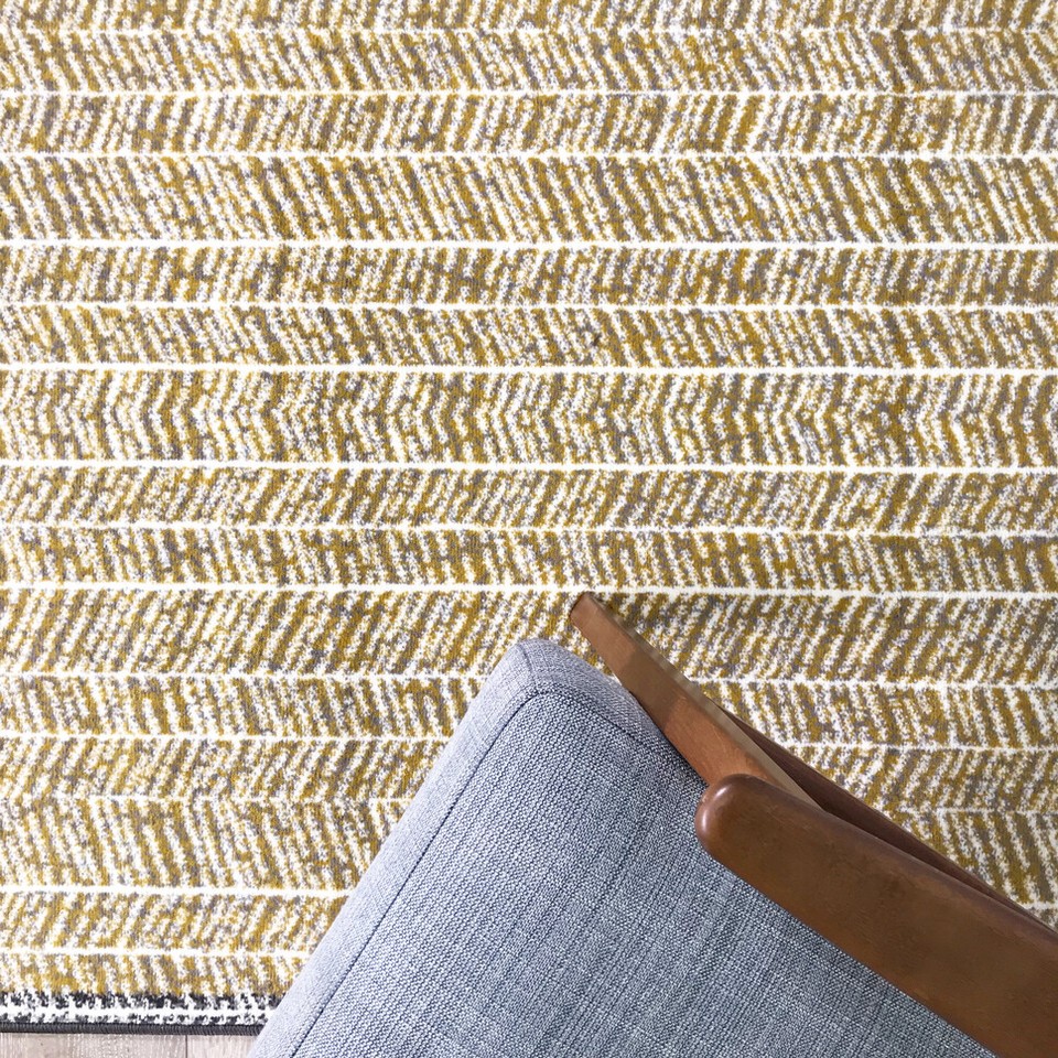 Ochre Mustard Rugs For Living Room Modern Soft Warm Yellow & Grey ...