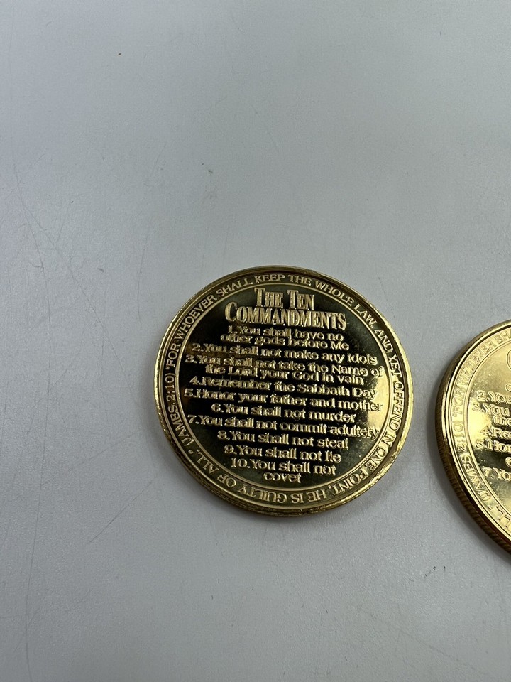 RARE THE TEN COMMANDMENTS NEEDGOD.COM COIN JOHN 3:15, MATT. 5:28, LUKE ...
