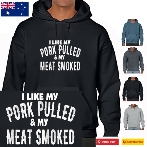 I Like my pork pulled meat smoked bbq Hoodie Funny Hoodies slogan Men's ...