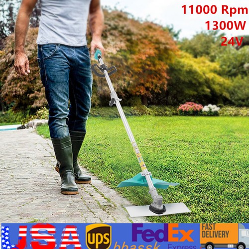 Electric Cordless Handheld Grass Trimmer Garden Weed Strimmer Cutter ...