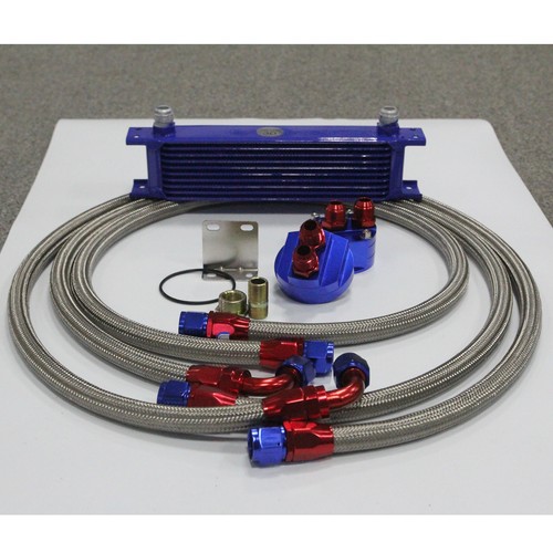 10 Row AN10 Transmission Engine Oil Cooler + M20& 3/4*16 Filter ...