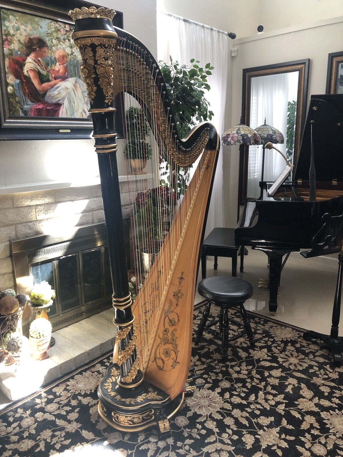 Gold Pedal Harp