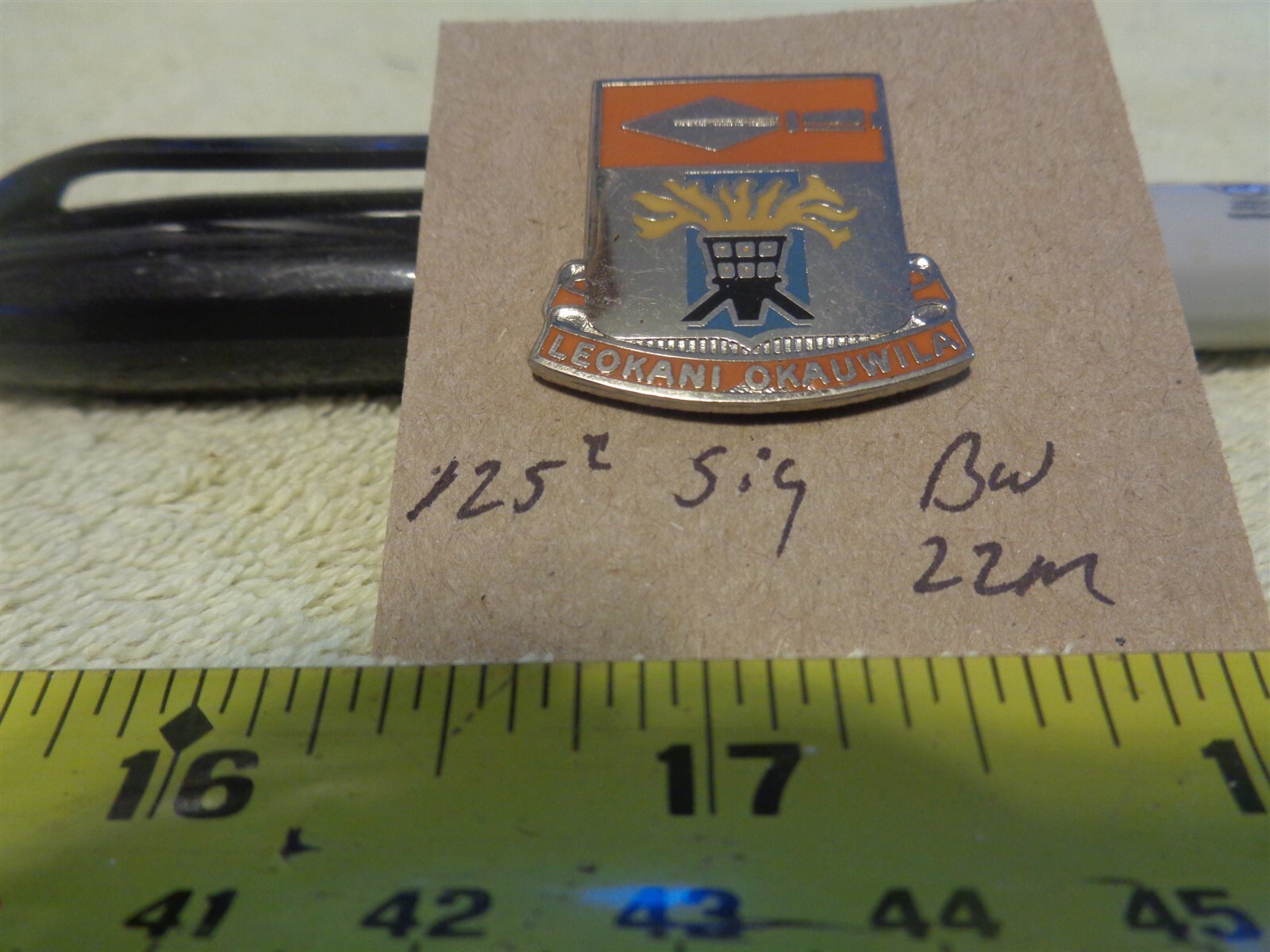 125th Signal Battalion 22M Unit Crest, DI, DUI (DRAW#A5) | eBay