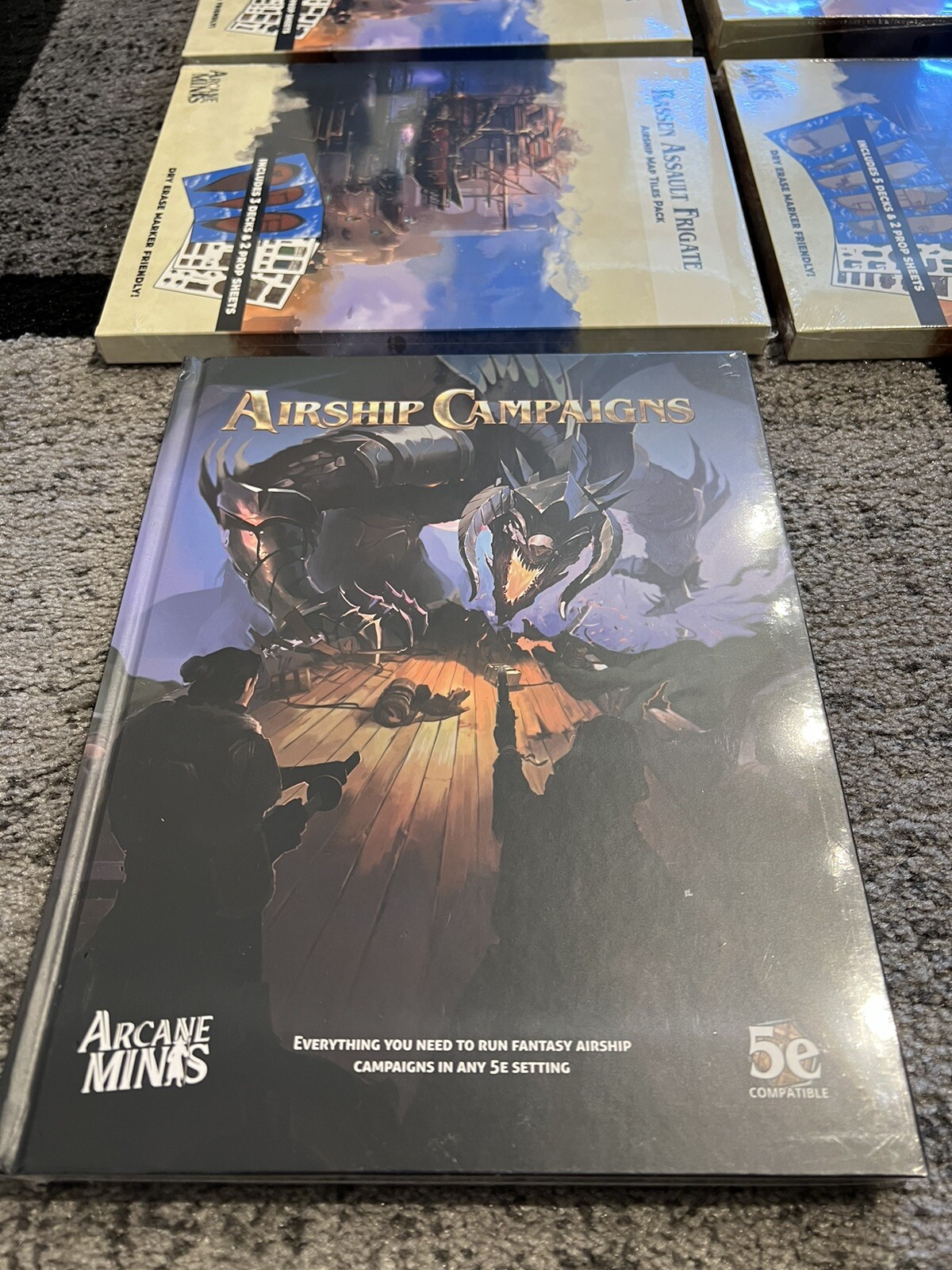 Arcane Minis Airship Campaigns DND 5e Expansion Book + Map Tiles | eBay
