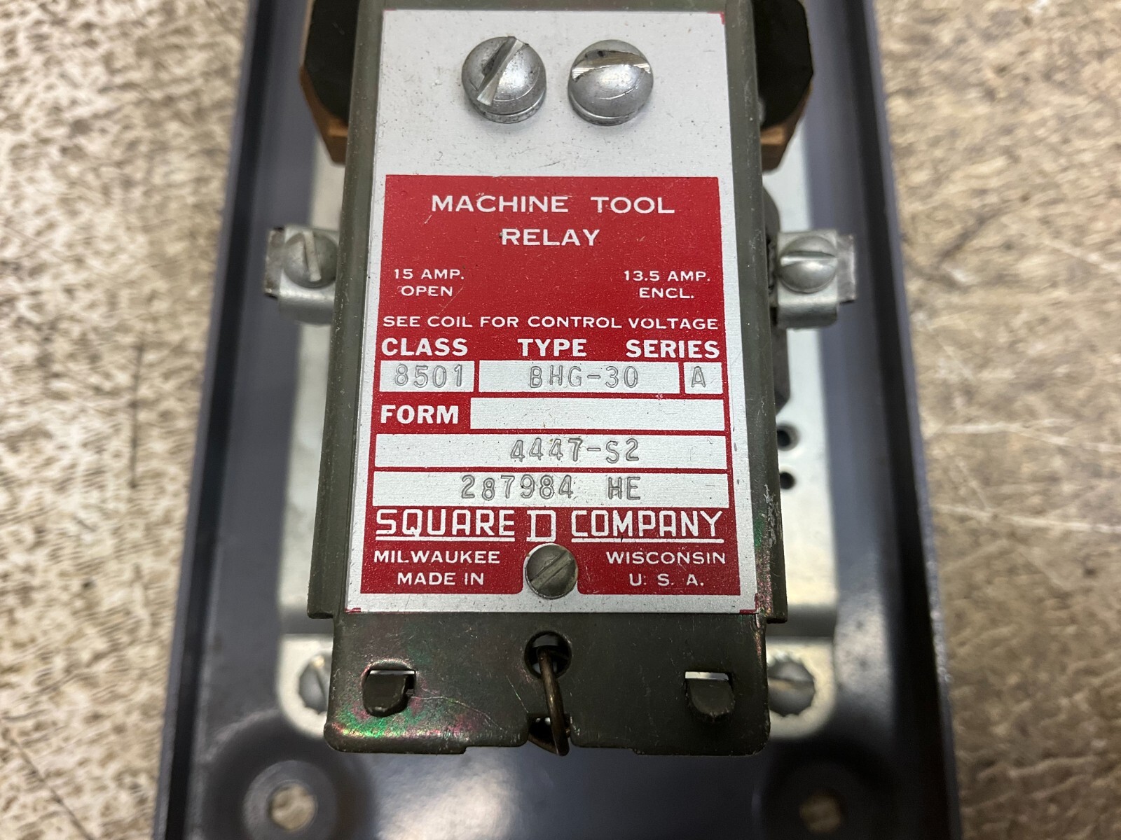 Square D 8501 BHG-30 Machine Tool Relay 110/115 VAC 8501 BHG30 (JK) | eBay