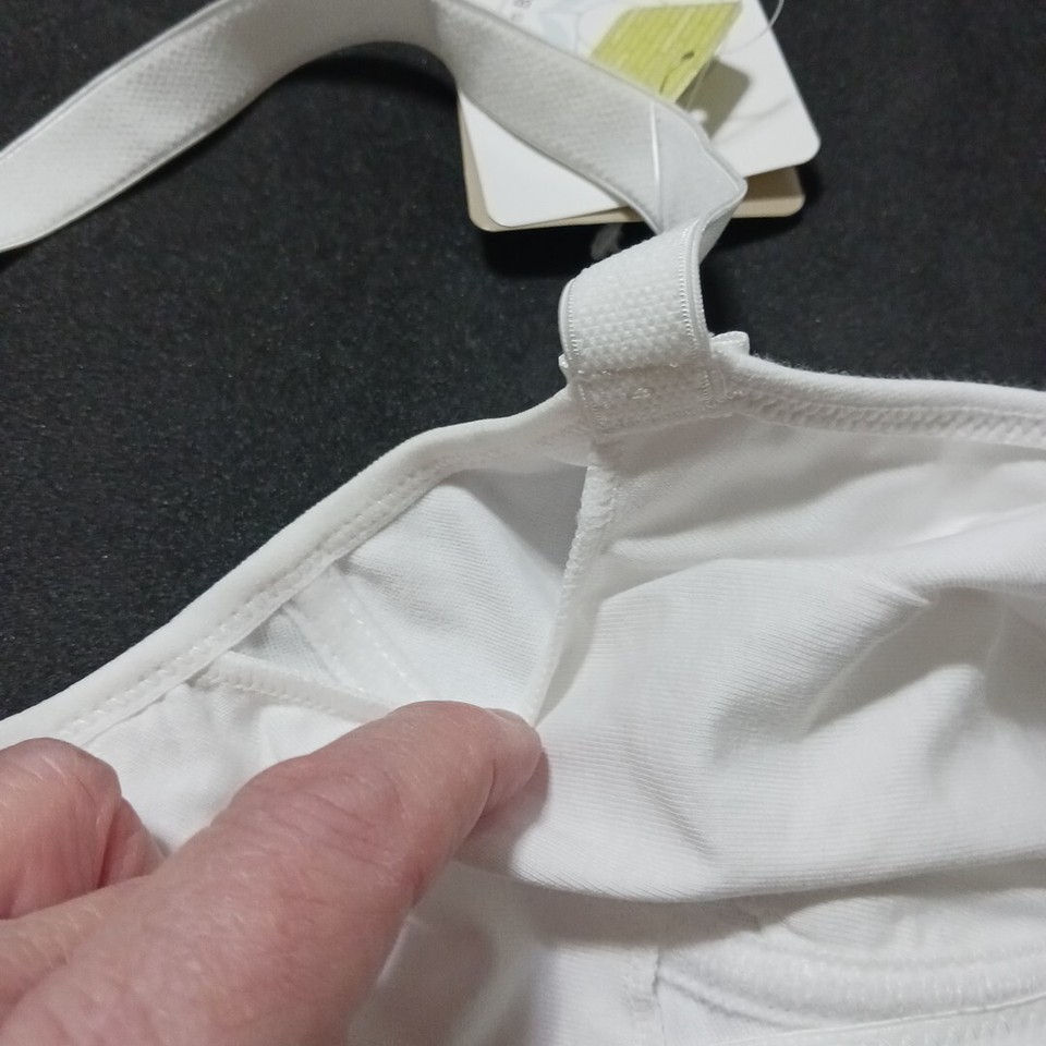 Amoena Womens Ruth Cotton Wire Free Mastectomy Bra 0873 White Size 34AA ...