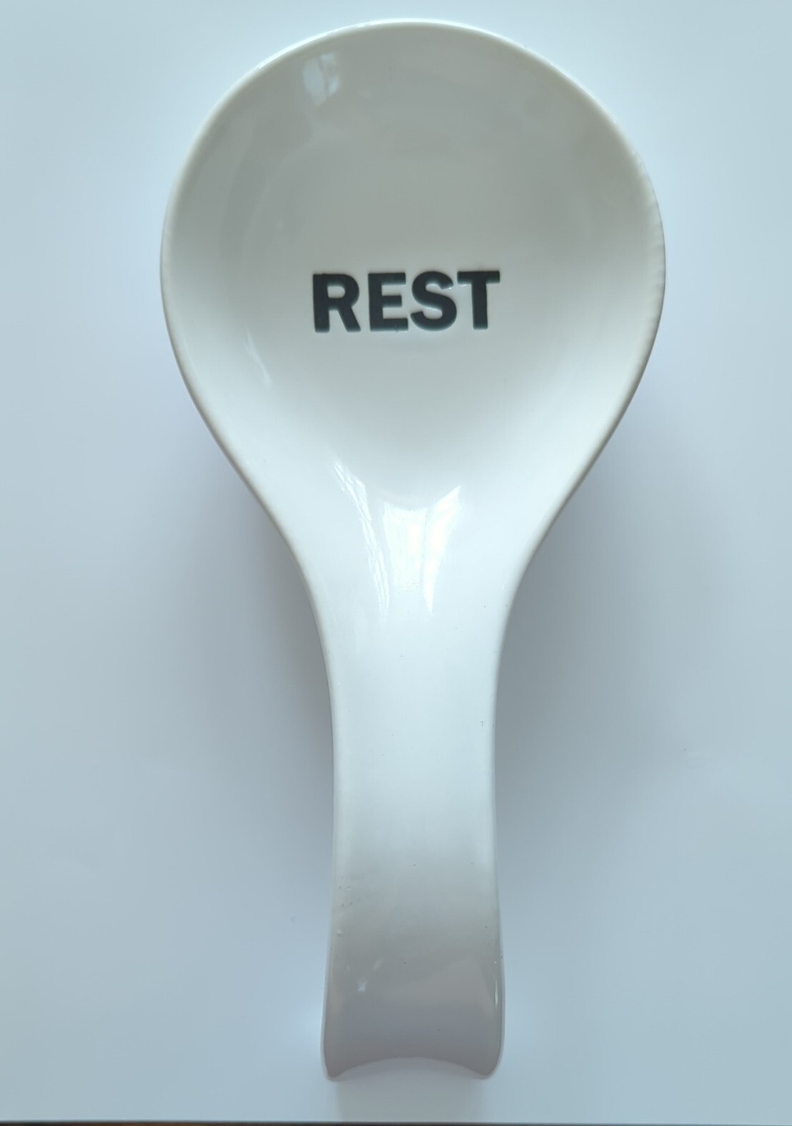 REST White Ceramic Spoon Rest Utensils Holder by Over & Over ...