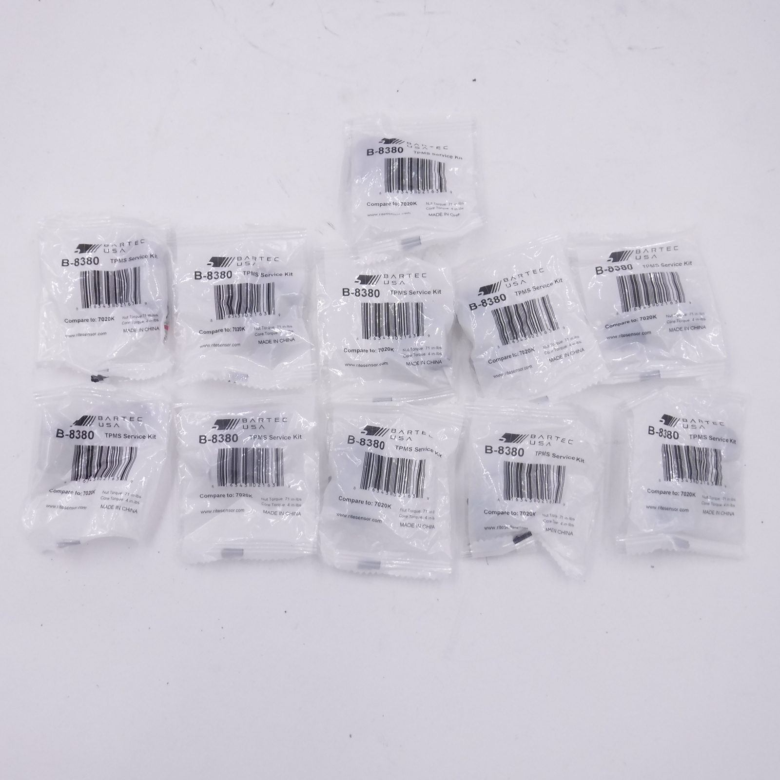 15 Pack Bartec B-8380 Rite-Sensor TPMS Service Kits Replaces 7020K for ...