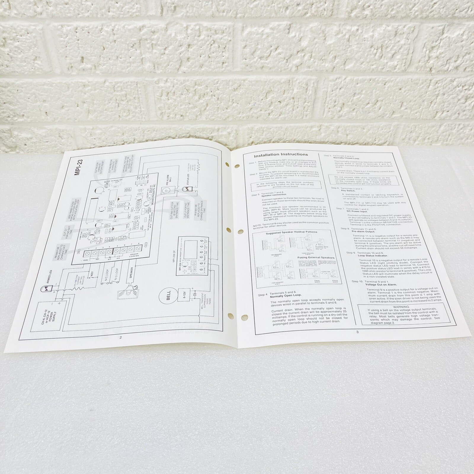 Moose MPI 23 Control Siren Security Board Specifications Instructions moose-mpi-23-control-siren-security-board-specifications-instructions
